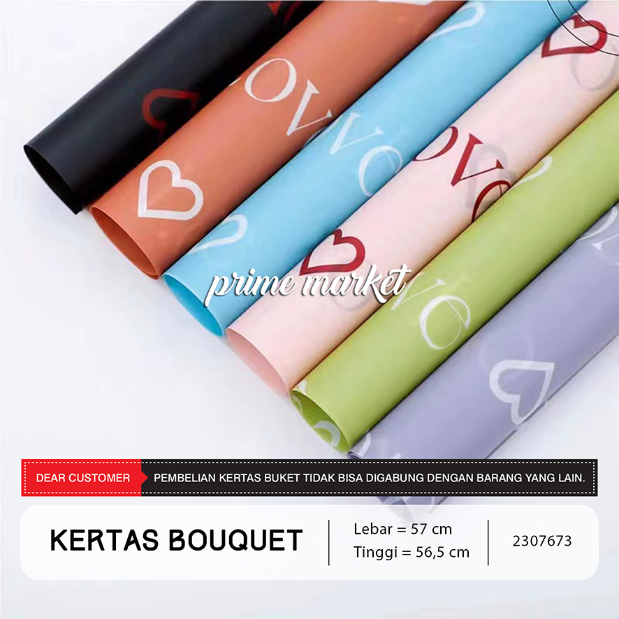Jual Kertas Buket Motif Love Buket Bunga Flower Wrapping Kertas Bunga ...