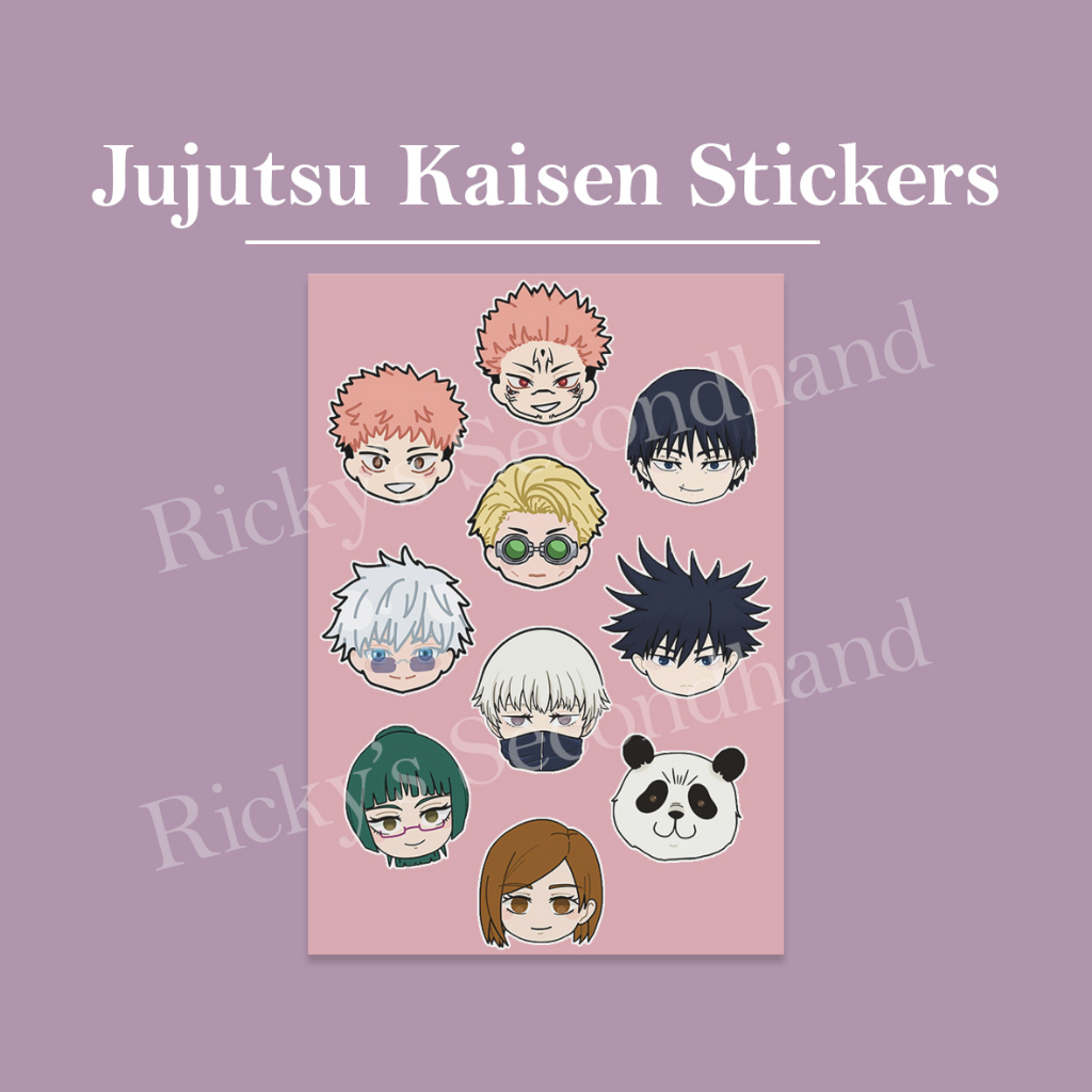 Jual 10 pcs Jujutsu Kaisen Sticker Sheet Stiker Waterproof Anti Air JJK ...