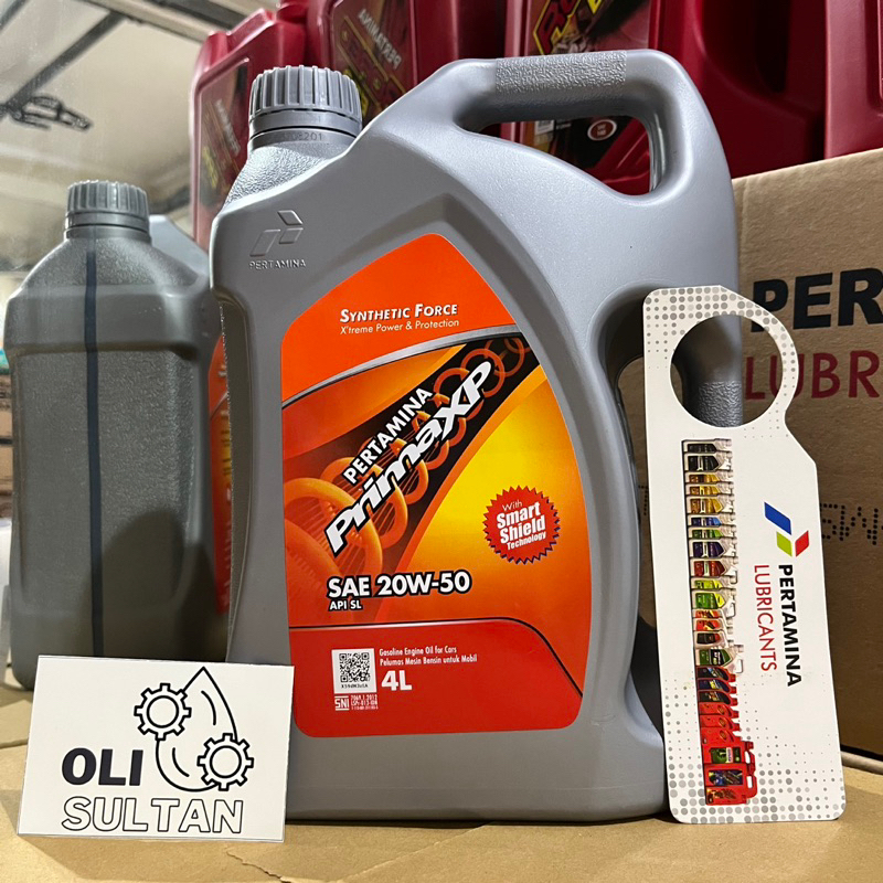 Jual PERTAMINA PRIMA XP SAE 20W-50 API SL 4L | ORIGINAL OLI MOBIL PELUMAS MESIN BENSIN | Shopee ...