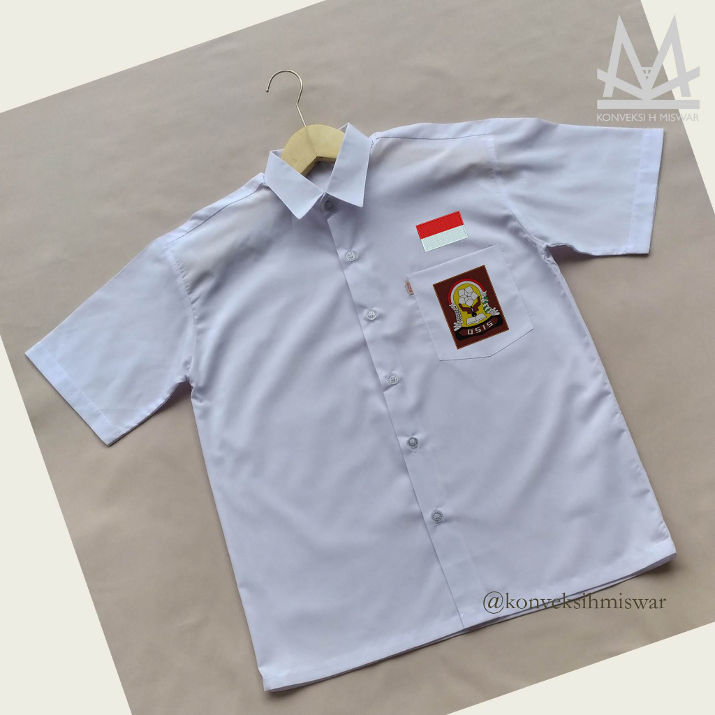 Jual Seragam Sekolah - Baju Kemeja Putih Lengan Pendek - Polos / Dengan ...