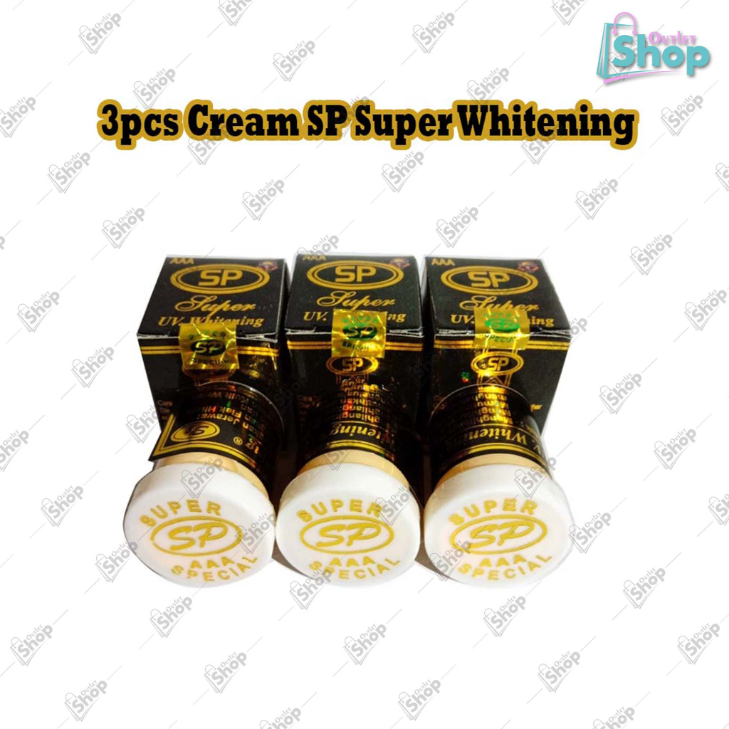 Jual 3 PCS CREAM SP HITAM SUPER UV WHITENING ORIGINAL BPOM | Shopee ...