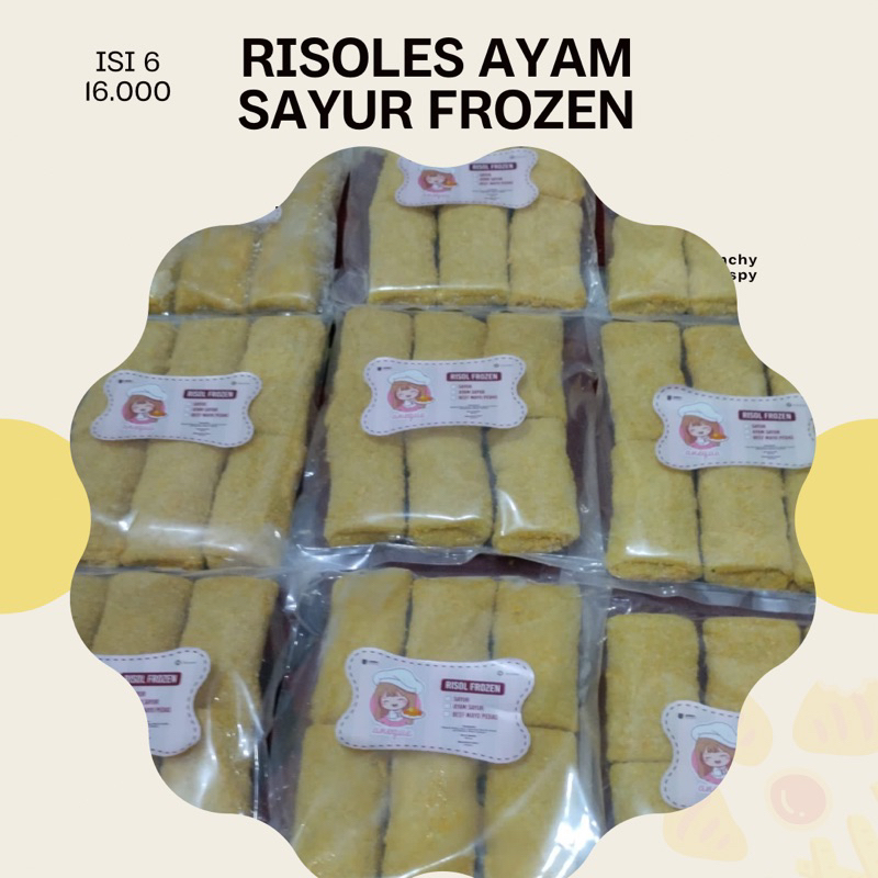 Jual Risol Risoles Frozen Ayam Sayur isi 6 pcs | Shopee Indonesia