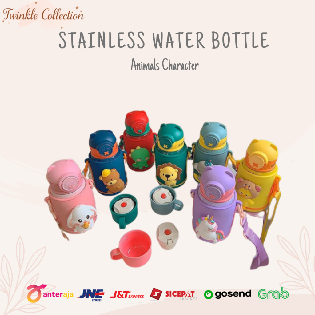 Jual Botol Minum Anak Lucu Karakter Kartun Tahan Panas Stainless Steel ...