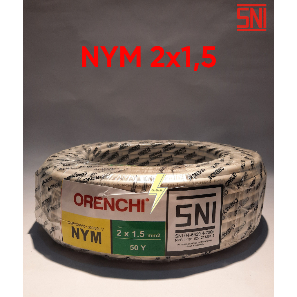 Jual Kabel NYM 2x1,5 Orenchi Kabel Listrik Tunggal isi 2 / Kabel Roll ...