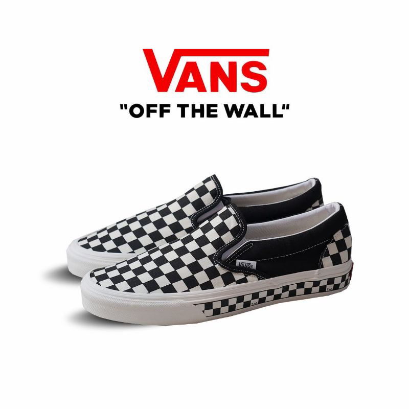 Jual VANS ORIGINAL SLIP ON NEXTOR CHECKERBOARD BLACK WHITE | Shopee ...