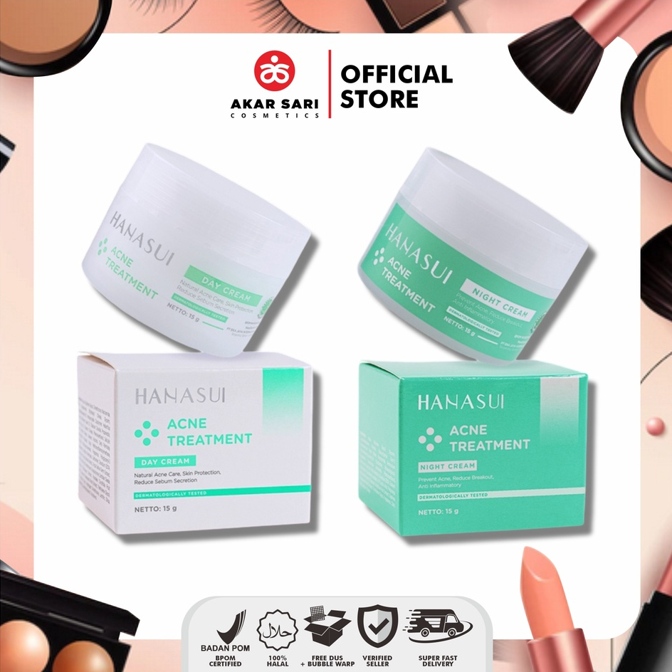Jual HANASUI ACNE TREATMENT - Day Cream | Night Cream 15 gr | Shopee ...