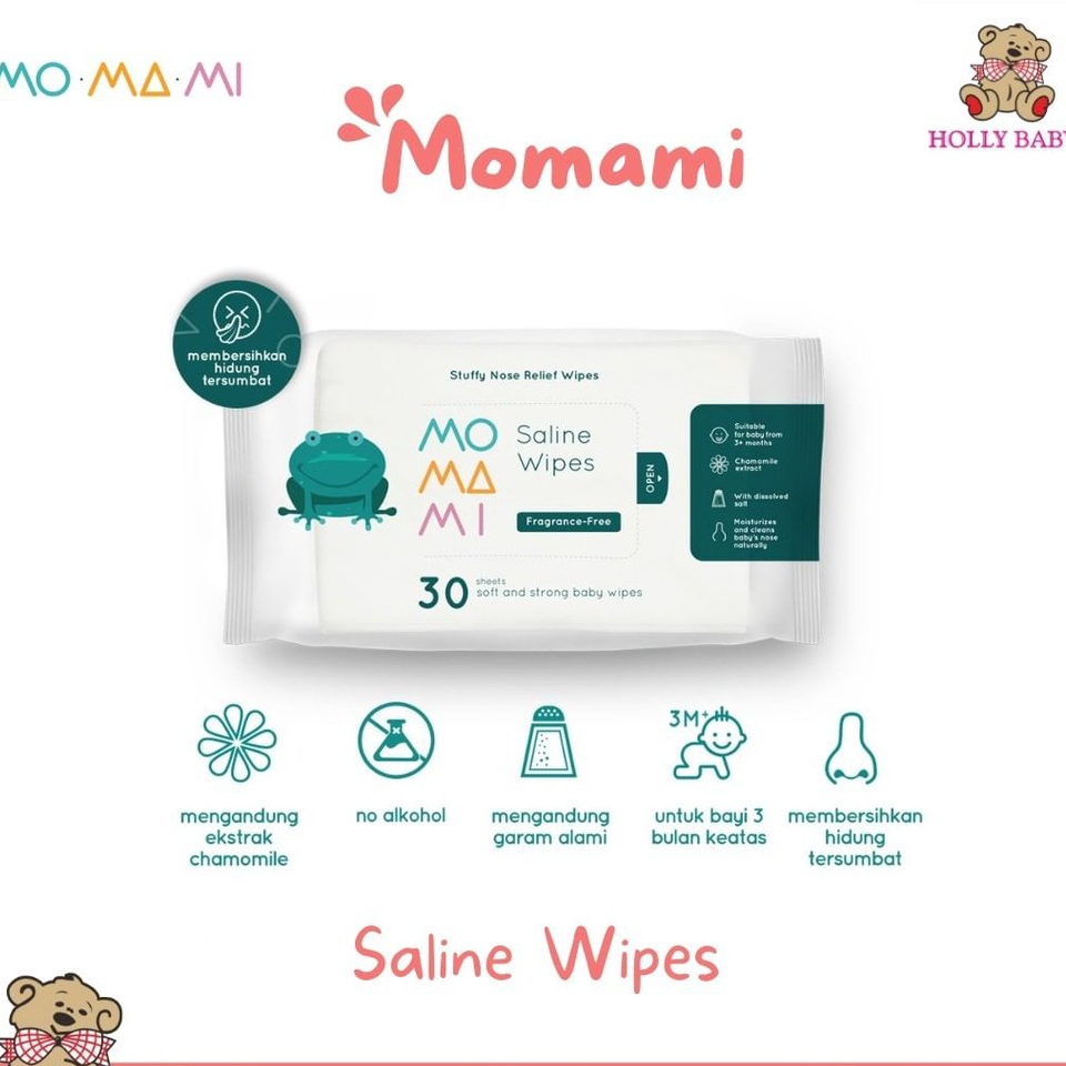 Jual MOMAMI WIPES ISI 30PCS | SALINE WIPES | WATER WIPES ...