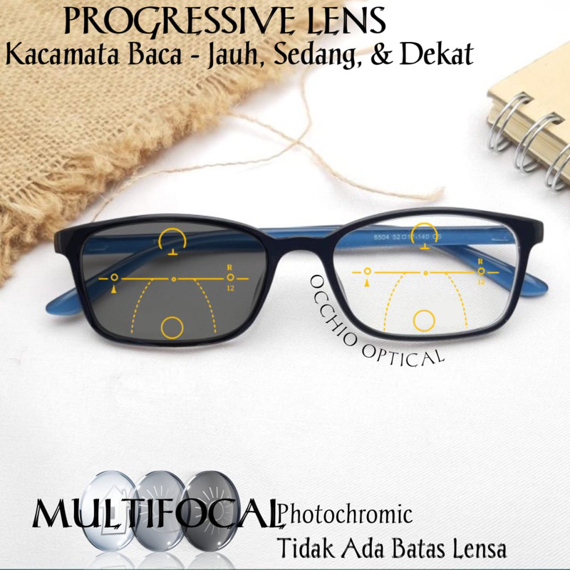 Jual Kacamata Progresif Pria/Wanita | Kacamata Baca Plus Jalan | Frame ...