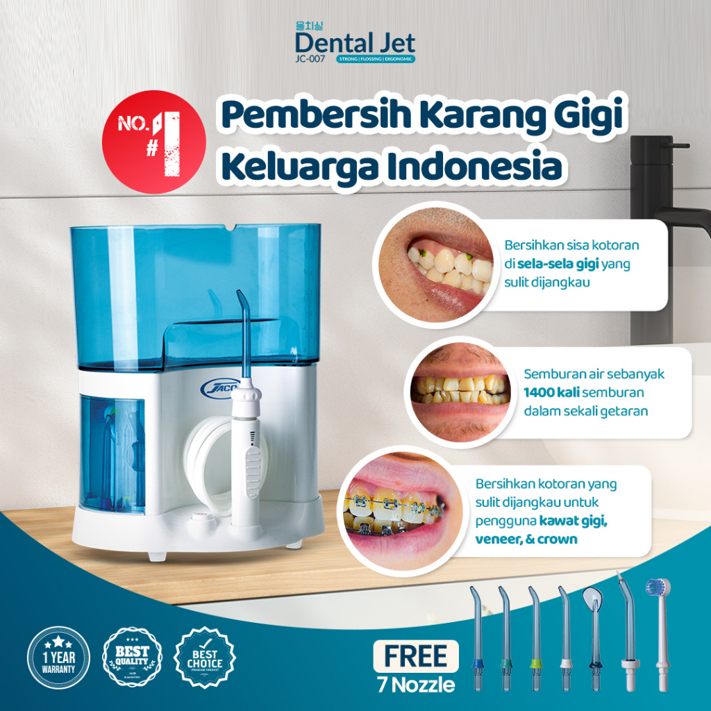 Jual Jaco Dental Jet Alat Pembersih Karang Gigi Dental Flosser Water ...
