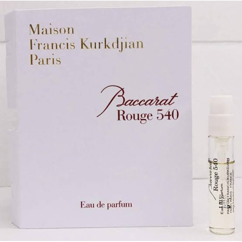 Jual MFK BACCARAT ROUGE 540 EDP VIAL 2ml | Shopee Indonesia