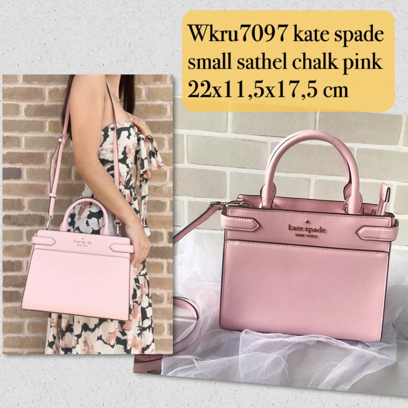 Jual tas wanita kate spade original small satchel chalk pink | Shopee ...