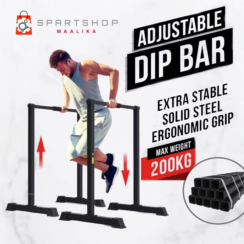 Jual Dip Bar Push Up Chalistenics Exercise Alat Olahraga Fitnes GYM ...