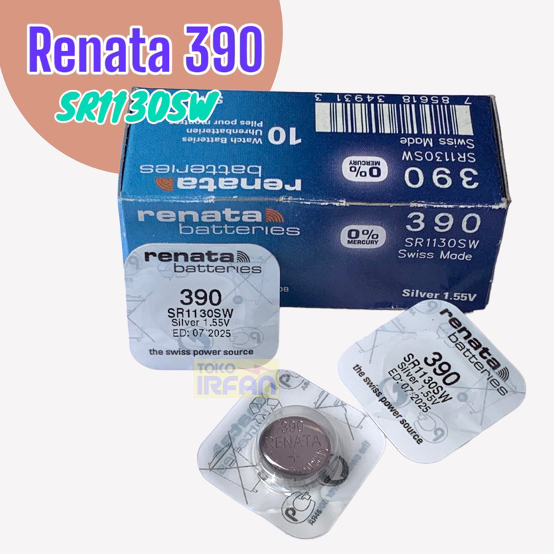Jual Baterai Renata 390 (SR1130) Original Batrai Jam Tangan Swatch 11.6 ...