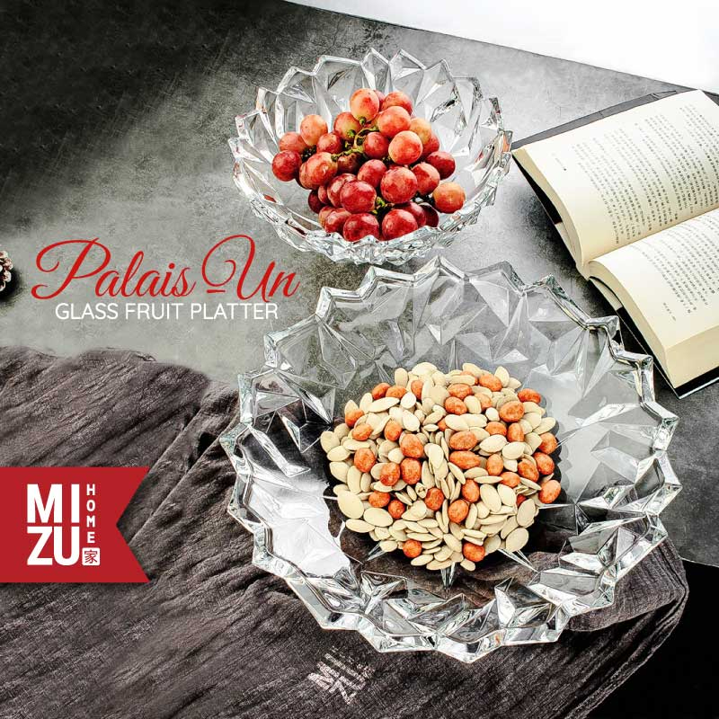 Jual MIZU PALAIS-UN Glass Fruit Platter Snack Platter Salad Plate ...