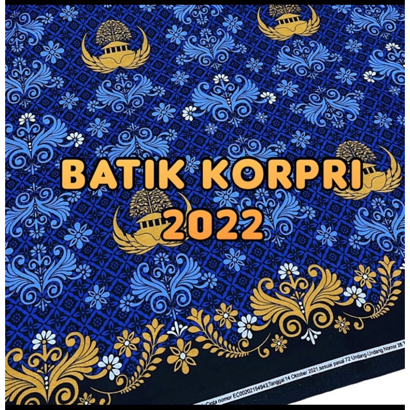 Jual Kain Korpri Terbaru 2022/Kain Batik Seragam Korpri C40s Ukuran 2 ...