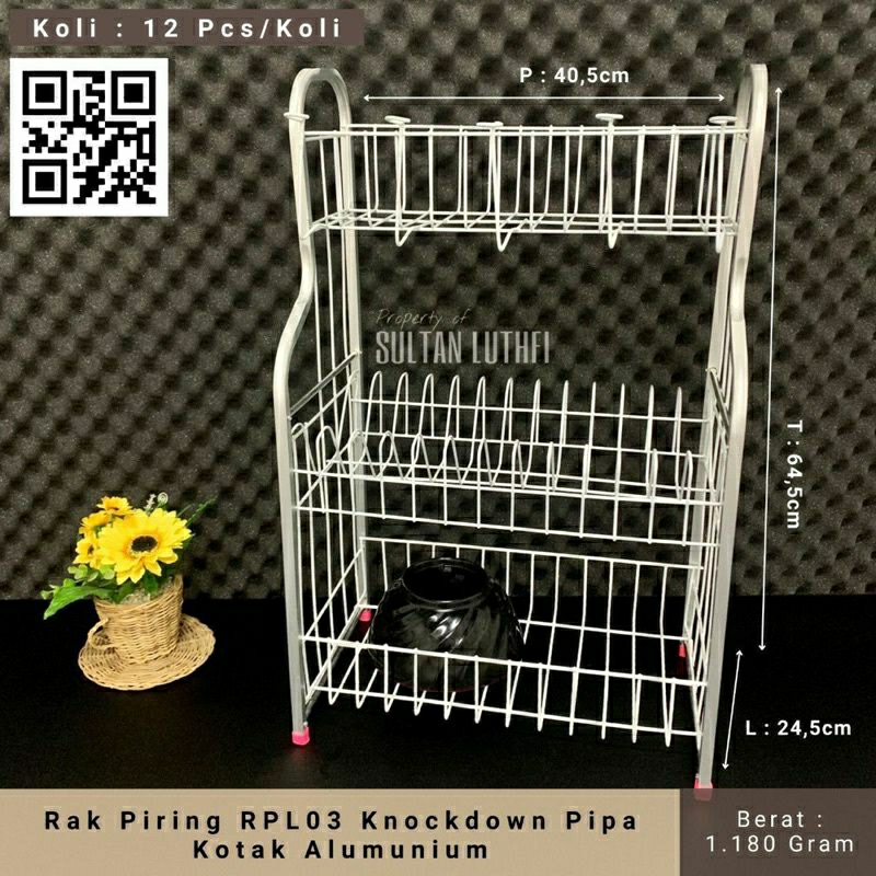 Jual Rak Piring 3 Susun Aluminium Rak Piring Minimalis | Shopee Indonesia