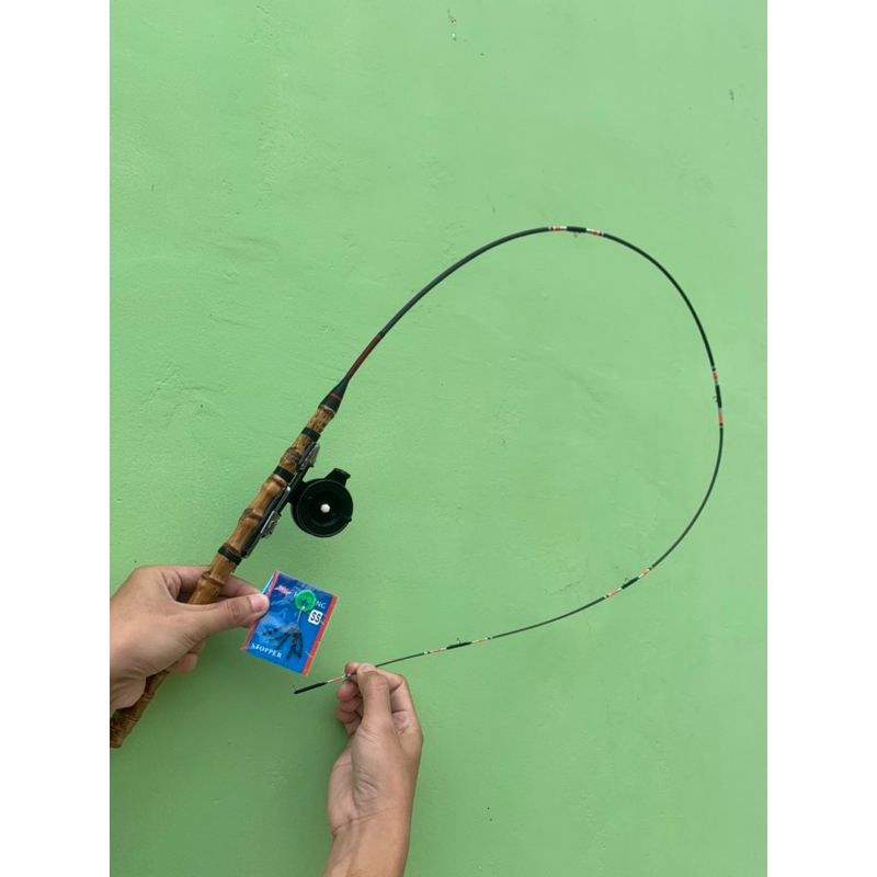 Jual Paket komplit set lentur bambu stopper 140cm pales fiber satu set ...