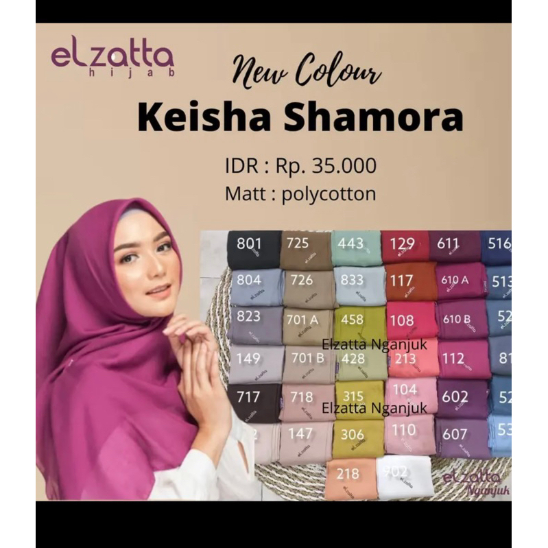 Jual ELZATA SCRAF SEGI EMPAT POLOS KEISHA SHAMORA | Shopee Indonesia