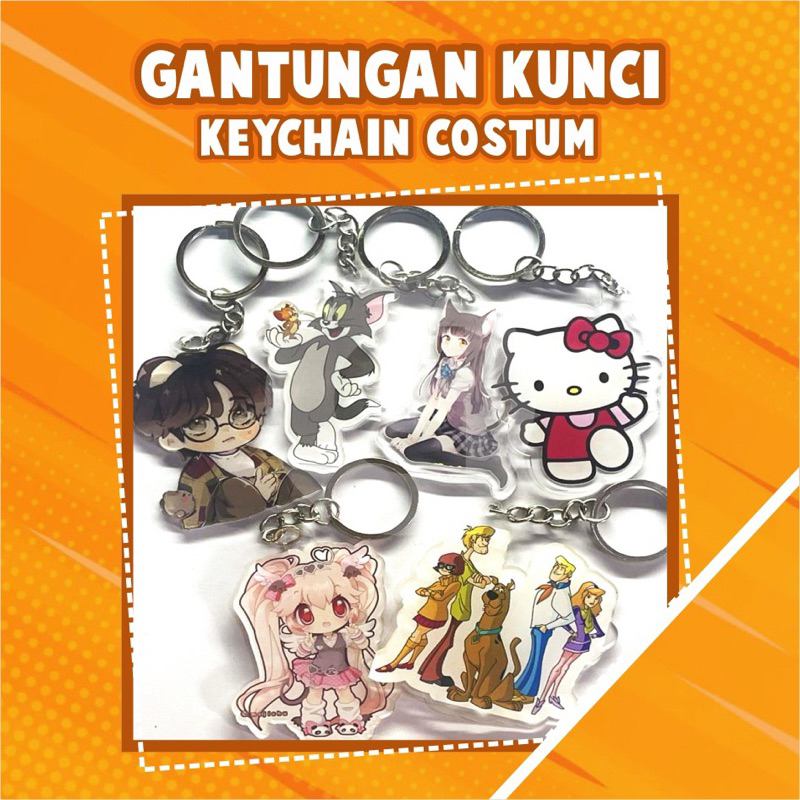 Jual Gantungan Kunci Karakter Gantungan Kunci Custom 2mm Custom Keychain 3mm Gantungan 