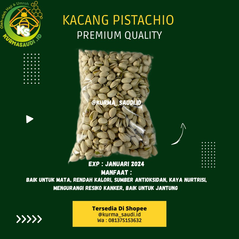 Jual Kacang Pistachio Roested 1 Kg | Shopee Indonesia