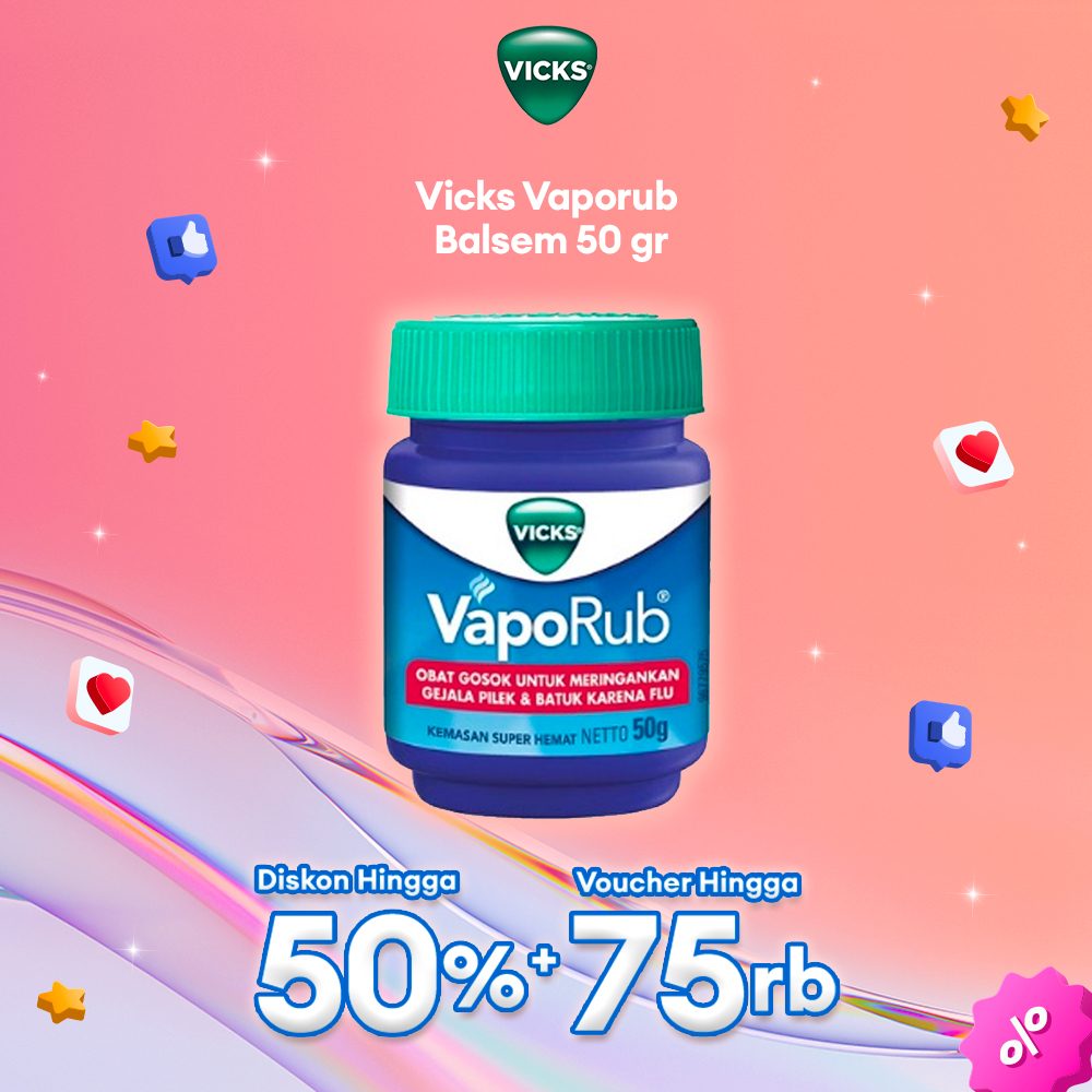 Jual Vicks Vaporub Balsem Meringankan Gejala Batuk dan Pilek 50gr ...