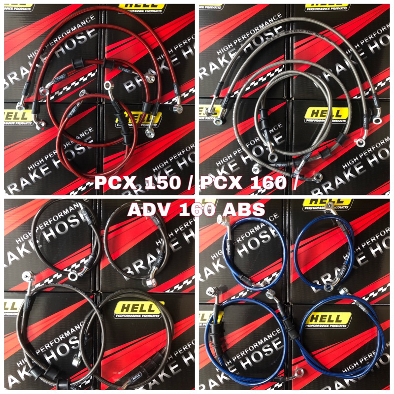 Jual Selang Rem Paket SET HELL Aerox155 NMax Old New ABS PCX 150 160 ADV CBS Warna Silver, Red ...