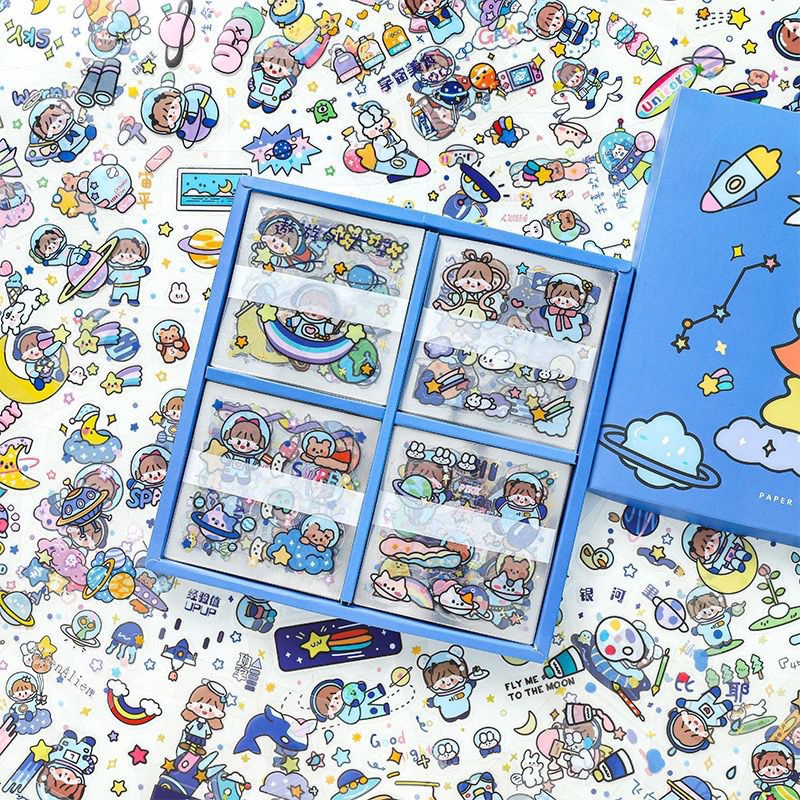 Jual Stiker 100 Lembar Sticker PET DIY Deco Scrapbook Stiker Hias ...