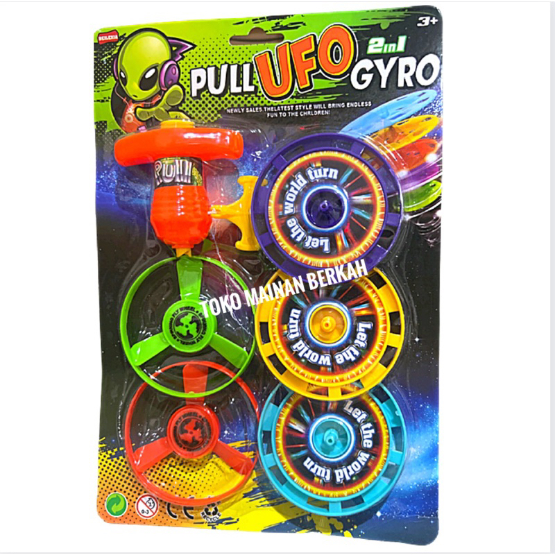 Jual MAINAN GANGSING 2 in 1 PULL UFO GYRO | Shopee Indonesia