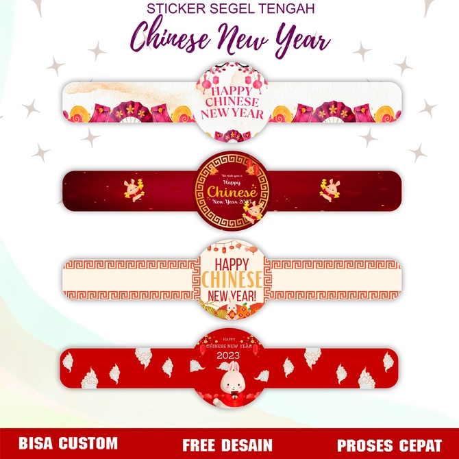 Jual Stiker Segel Tengah Imlek Chinese 2023 New Year Gong Xi Fa Cai ...