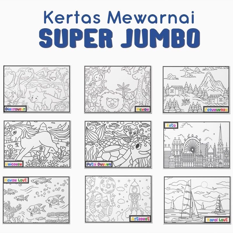 Jual POSTER MEWARNAI JUMBO KERTAS UKURAN BESAR DIJAMIN ANAK LEGA DAN ...