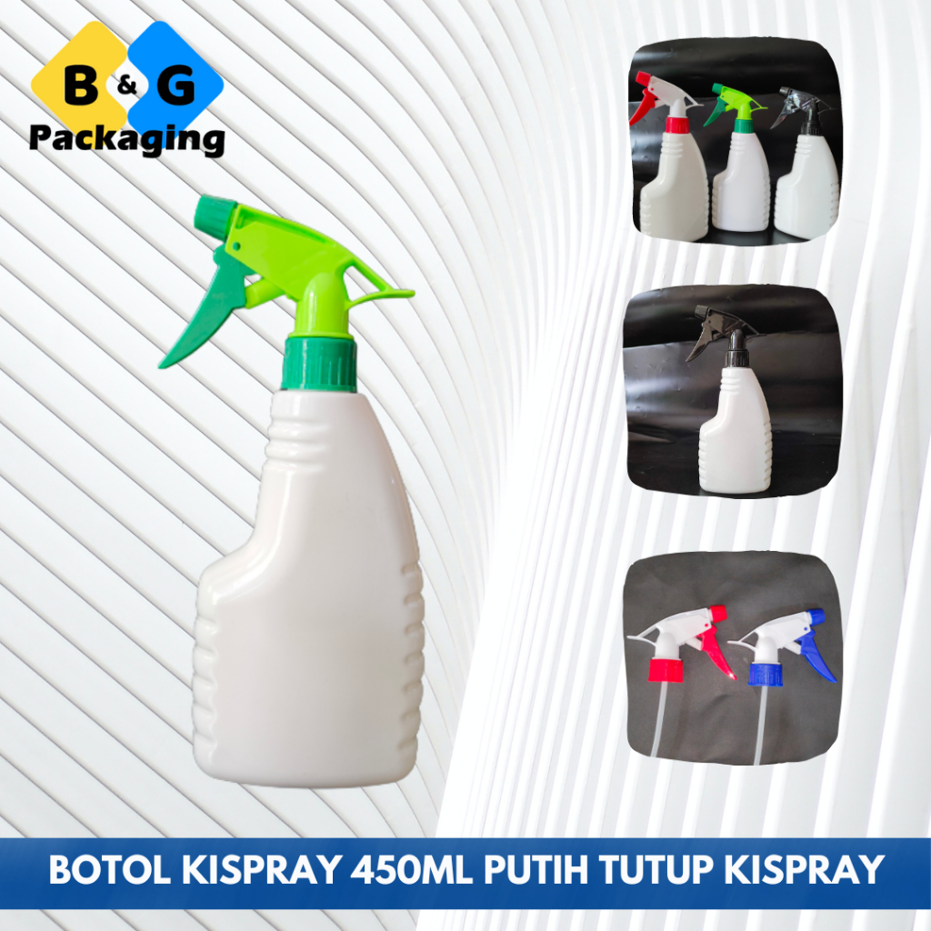Jual BOTOL KISPRAY / BOTOL SPRAY PUTIH 450ML TUTUP TRIGGER / BOTOL ...
