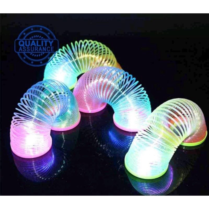 Jual Mainan Peer LED || Mainan Menyala || Spring LED Magic Rainbow Led ...