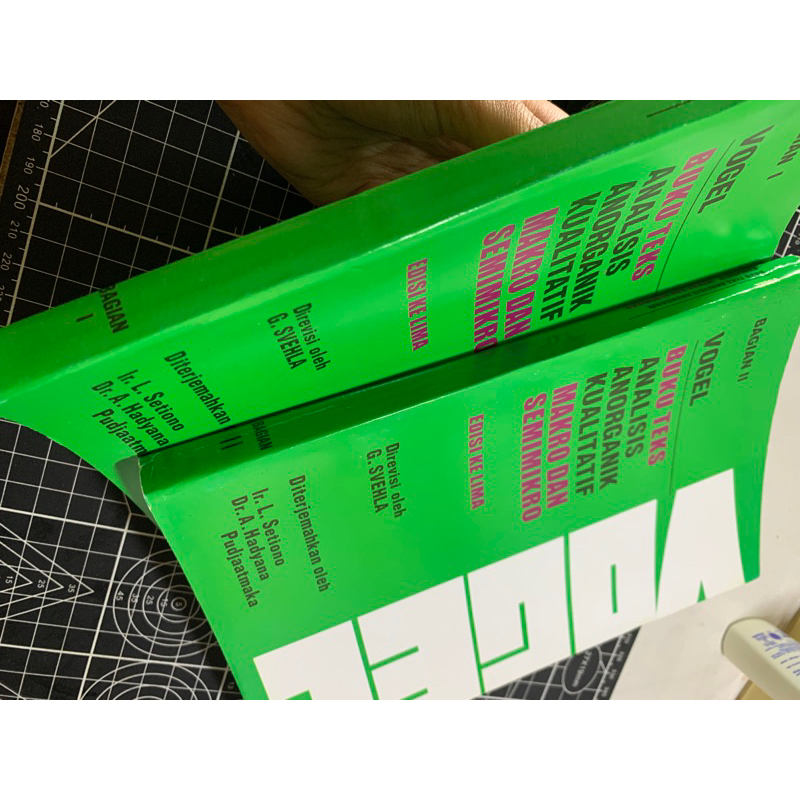 Jual Buku Ilmu meracik obat, Vogel analisis anorganik kualitatif ...