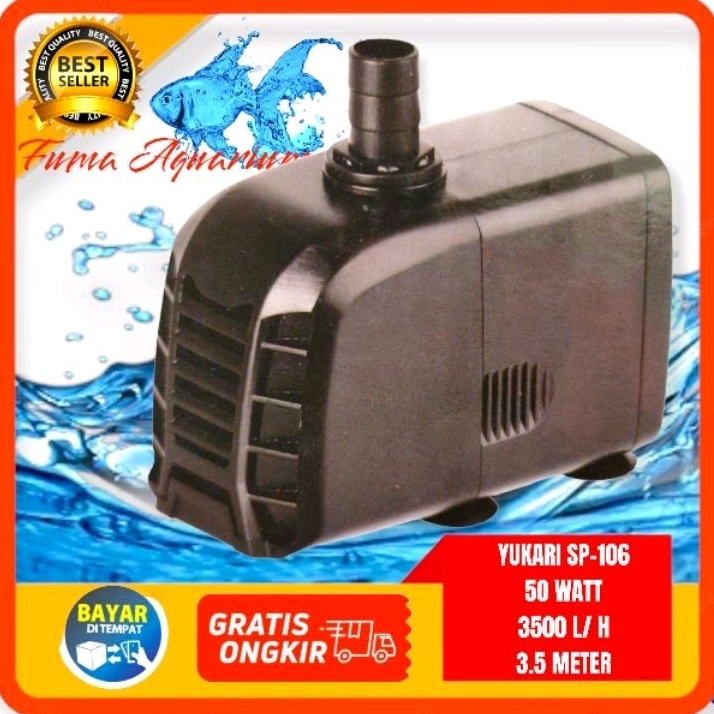 Jual Mesin Pompa Celup YUKARI SP-106 Filter Kolam Aquarium Hidroponik Submersible Pump Power ...
