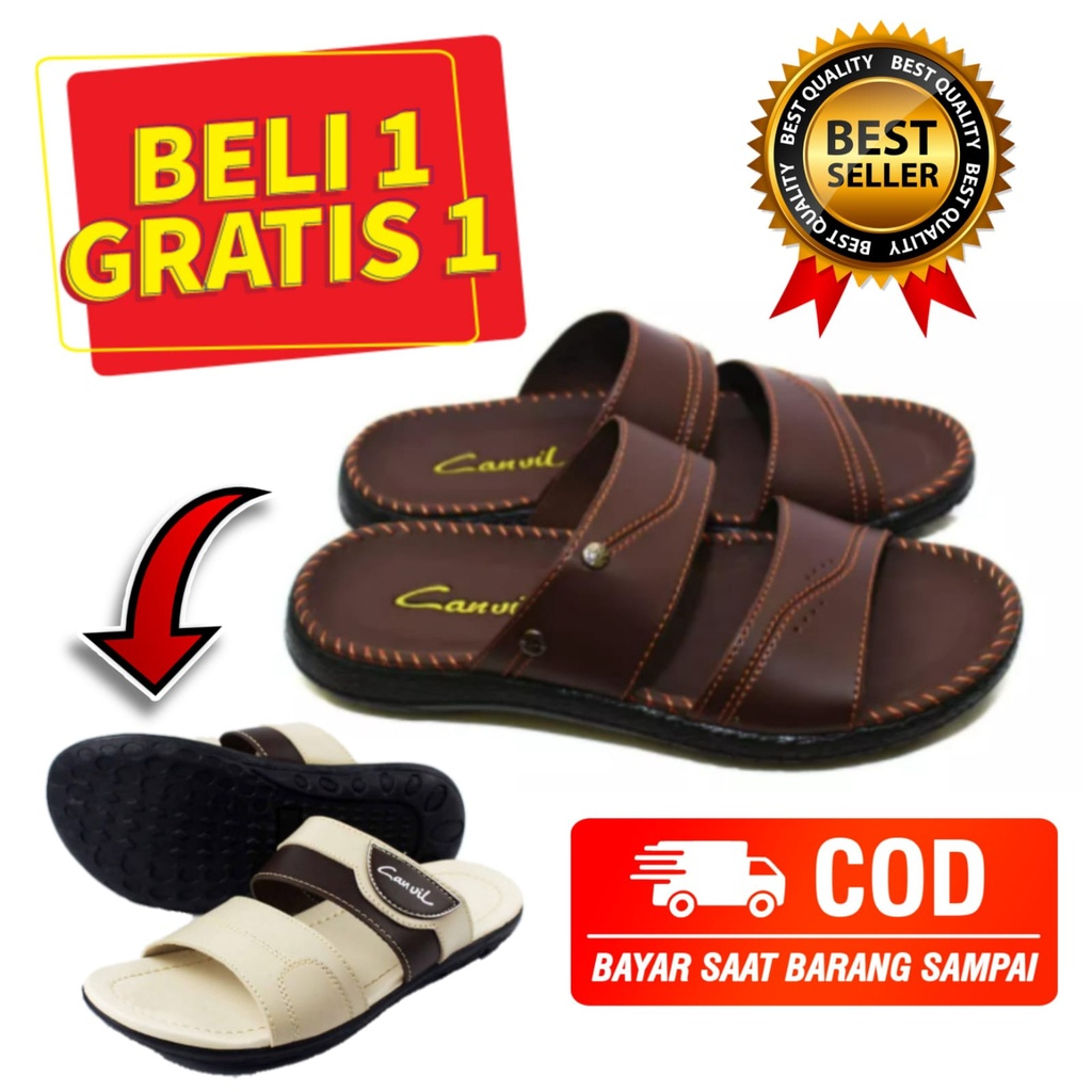 Jual PROMO BELI 1 GRATIS 1 B1G1 SANDAL JEPIT SANDAL SLOP PRIA COWOK ...