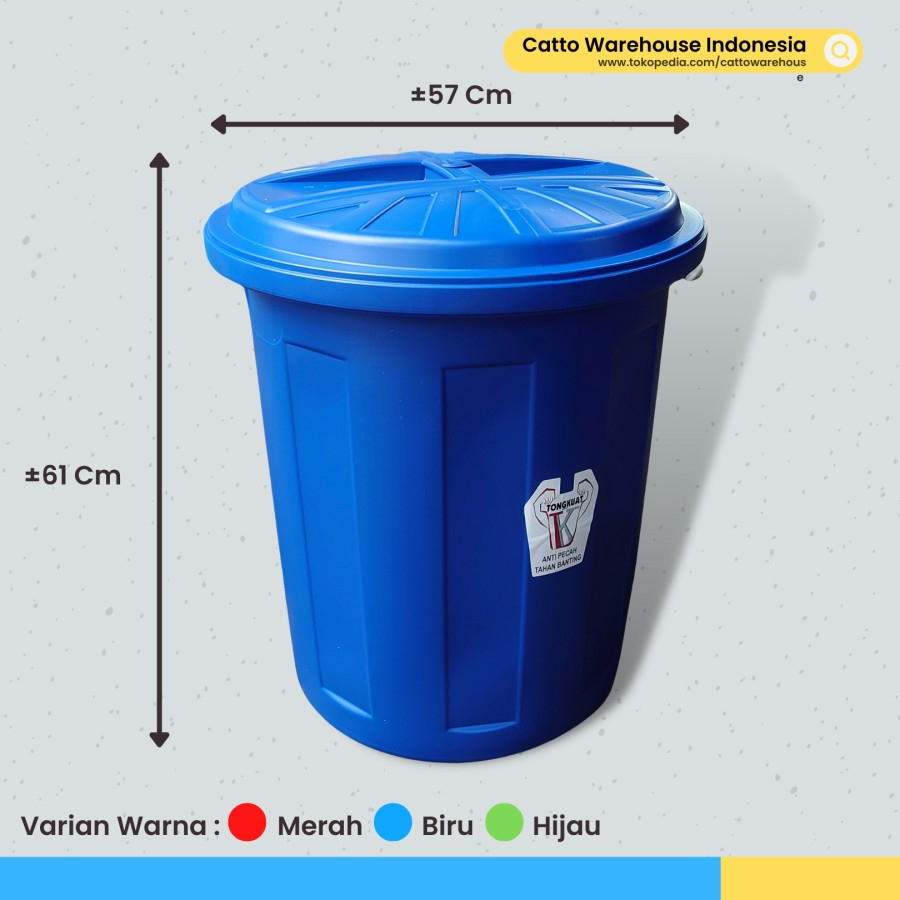 Jual Tong Air / Tempat Sampah 100 Liter Anti Pecah - Tong Kuat - Gojek ...