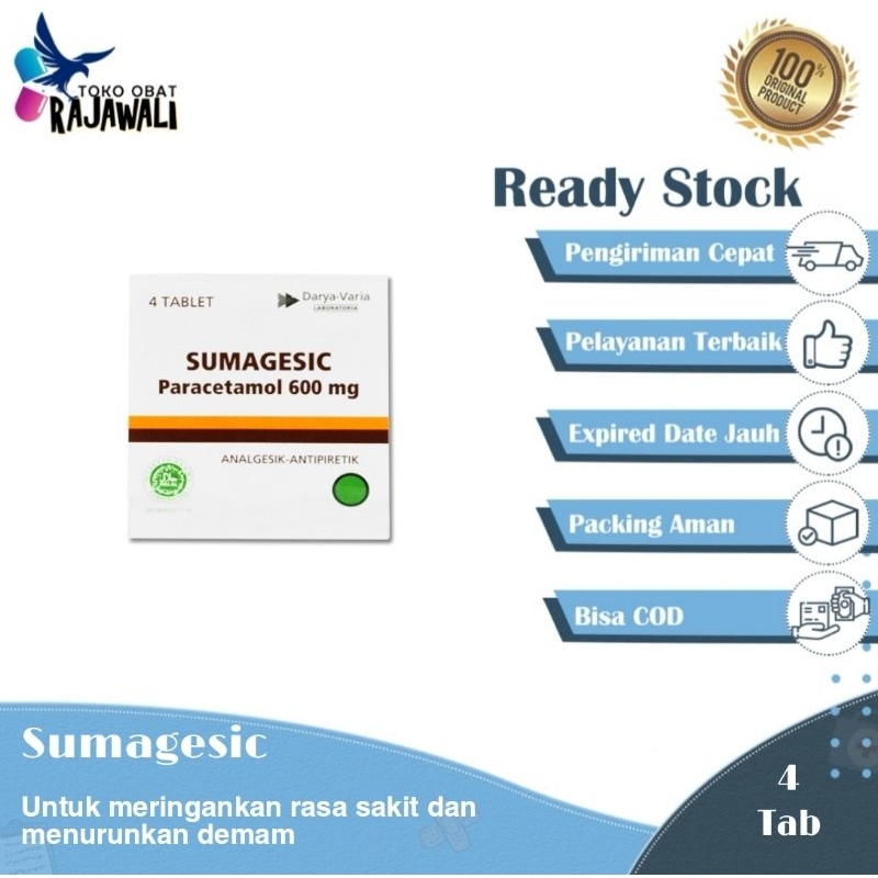 Jual sumagesic paracetamol 600mg strip 4 tab | Shopee Indonesia