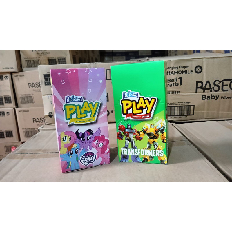 Jual permen Relaxa PLAY Gummy Candy 1BOX Isi 12 sachet | Shopee Indonesia