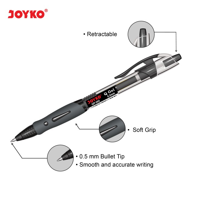 Jual JOYKO GEL PEN GP265-Q GEL PULPEN Bolpen Ballpoint | Shopee Indonesia
