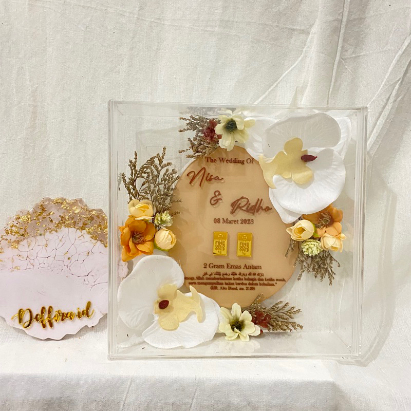 Jual (20x20cm)Mahar pernikahan akrilik/WAJIB BACA DESKRIPSI/Mahar ...
