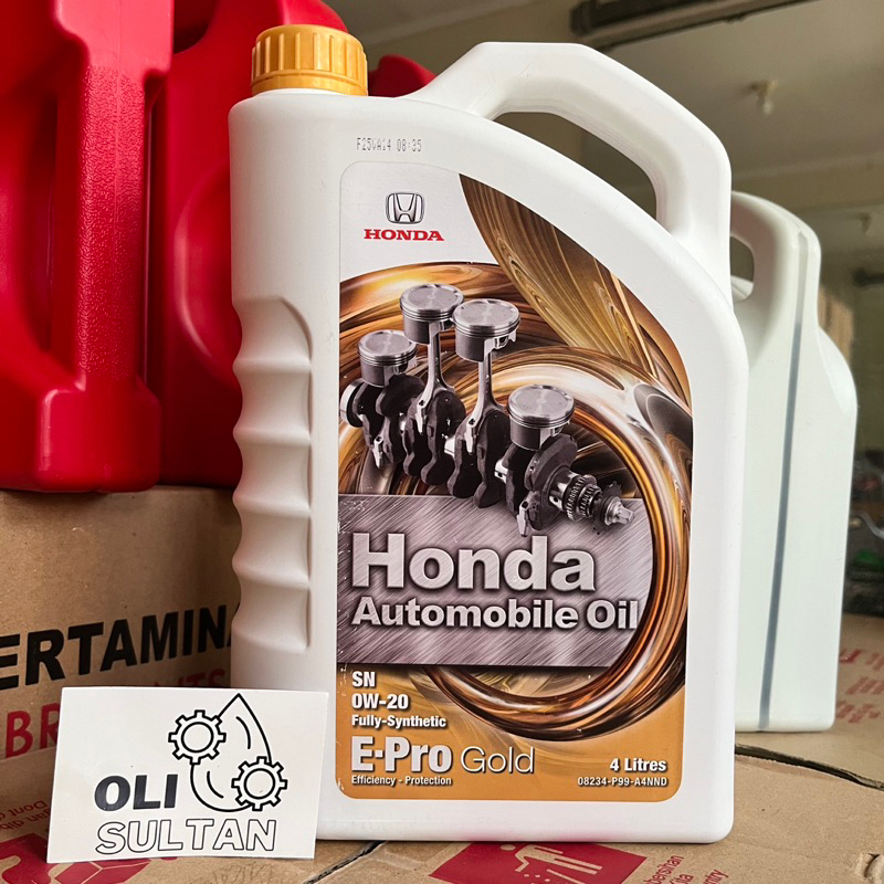 Jual HONDA AUTOMOBILE OIL E-PRO GOLD SN 0W-20 4L | BARCODE HIJAU ...