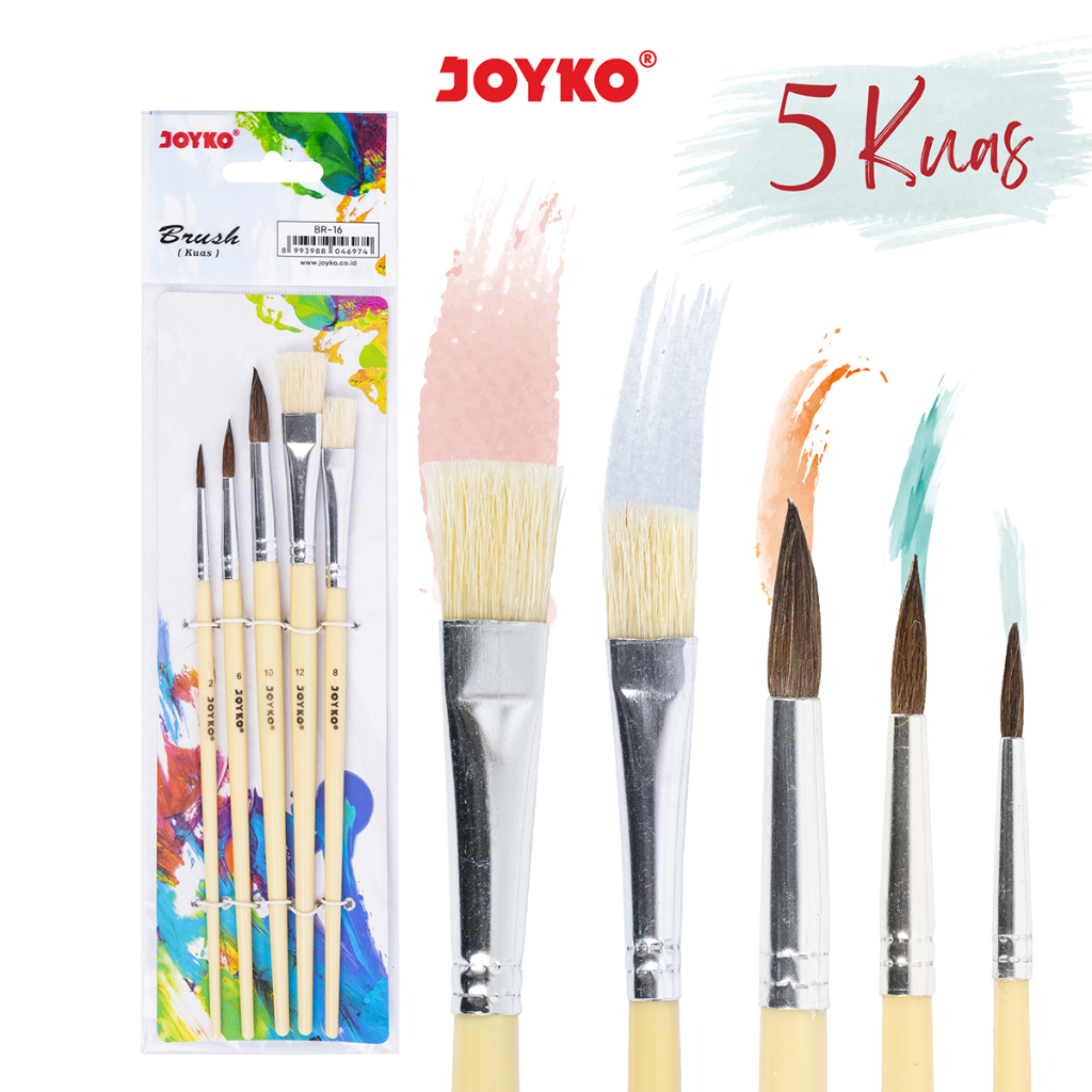 Jual JOYKO BRUSH SET ACRYLIC WATERCOLOUR POSTER / KUAS LUKIS CAT JOYKO ...
