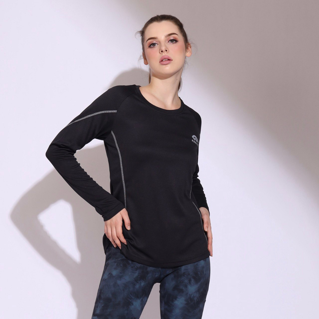 Jual MANIAK Kaos Olahraga Lengan Panjang Wanita Baju Atasan Running Lari Gym Fitnes Senam Zumba ...