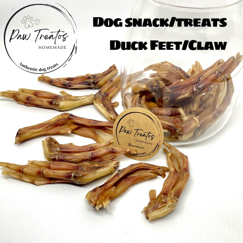 Jual Dehydrated Duck Feet/Claw Kaki Bebek Jerky Snack for Dog Cemilan ...