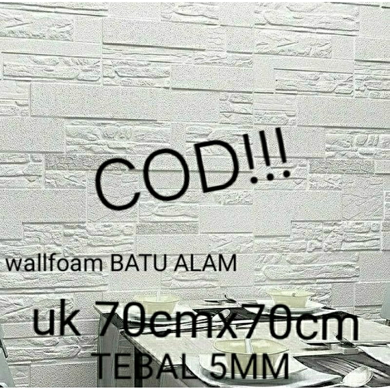 Jual (COD) PEKANBARU_IMPORTWALLPAPER FOAM 3D motif bata dan motif Batu alam | Shopee Indonesia