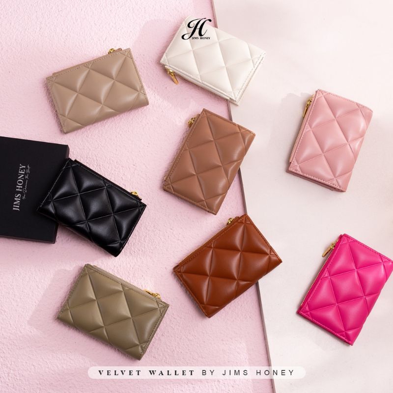 Jual JIMS HONEY - Velvet Wallet | Dompet Wanita | Dompet Jims Honey | Shopee Indonesia