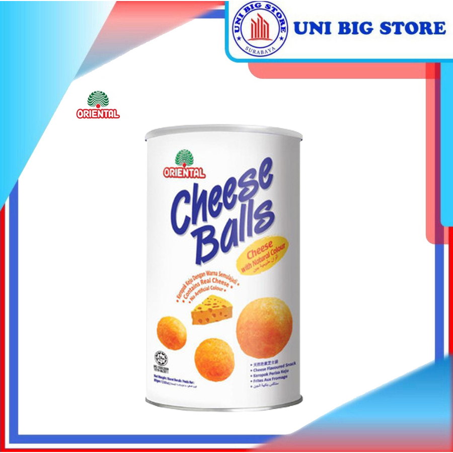Jual Oriental Cheese Balls Snack 80 gr Bola Keju Snek Chiki Kaleng ...