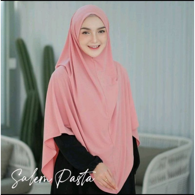 Jual Hijab Bergo Instan Soft Pet Jersey Khimar Malay Jumbo Daily XXL | Shopee Indonesia