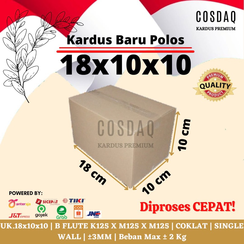 Jual box packing ukuran 18x10x10 cm kardus baru | Shopee Indonesia