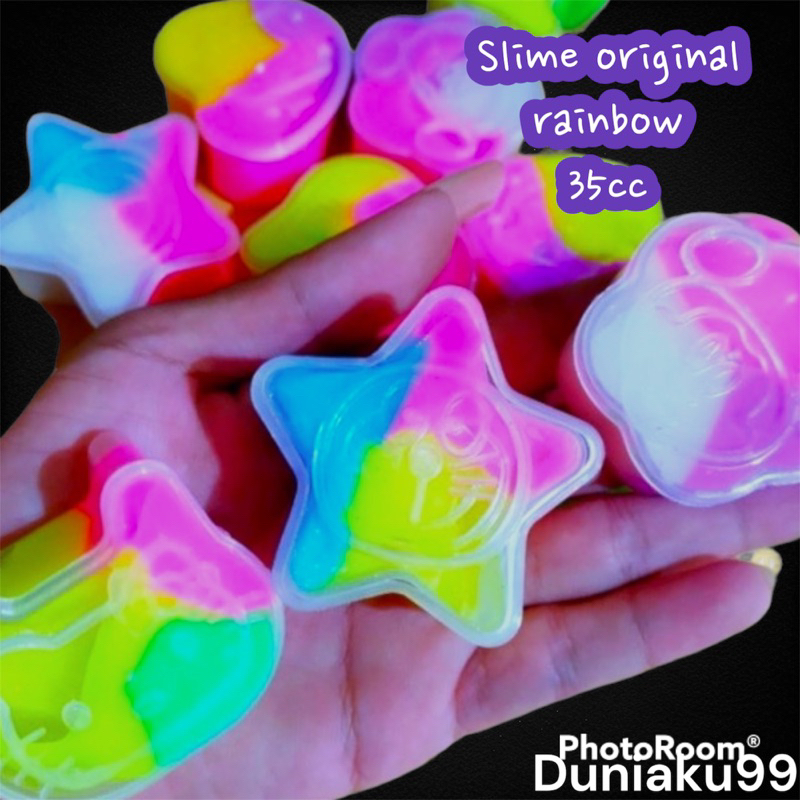 Jual grosir 10 pcs slime susu 35cc / slime original rainbow 35cc / slem ...